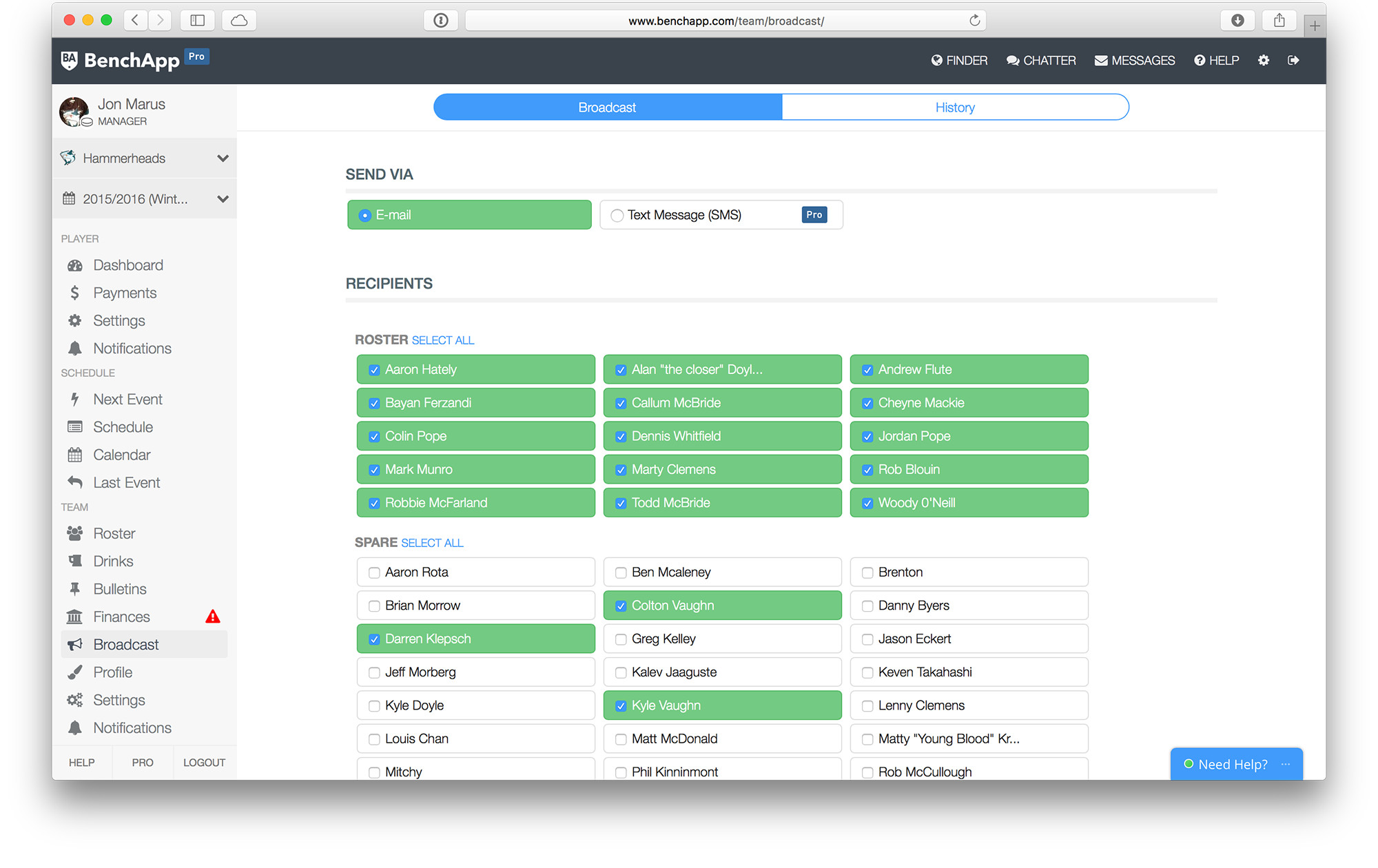 The Best Free Sports Team Manager - BenchApp