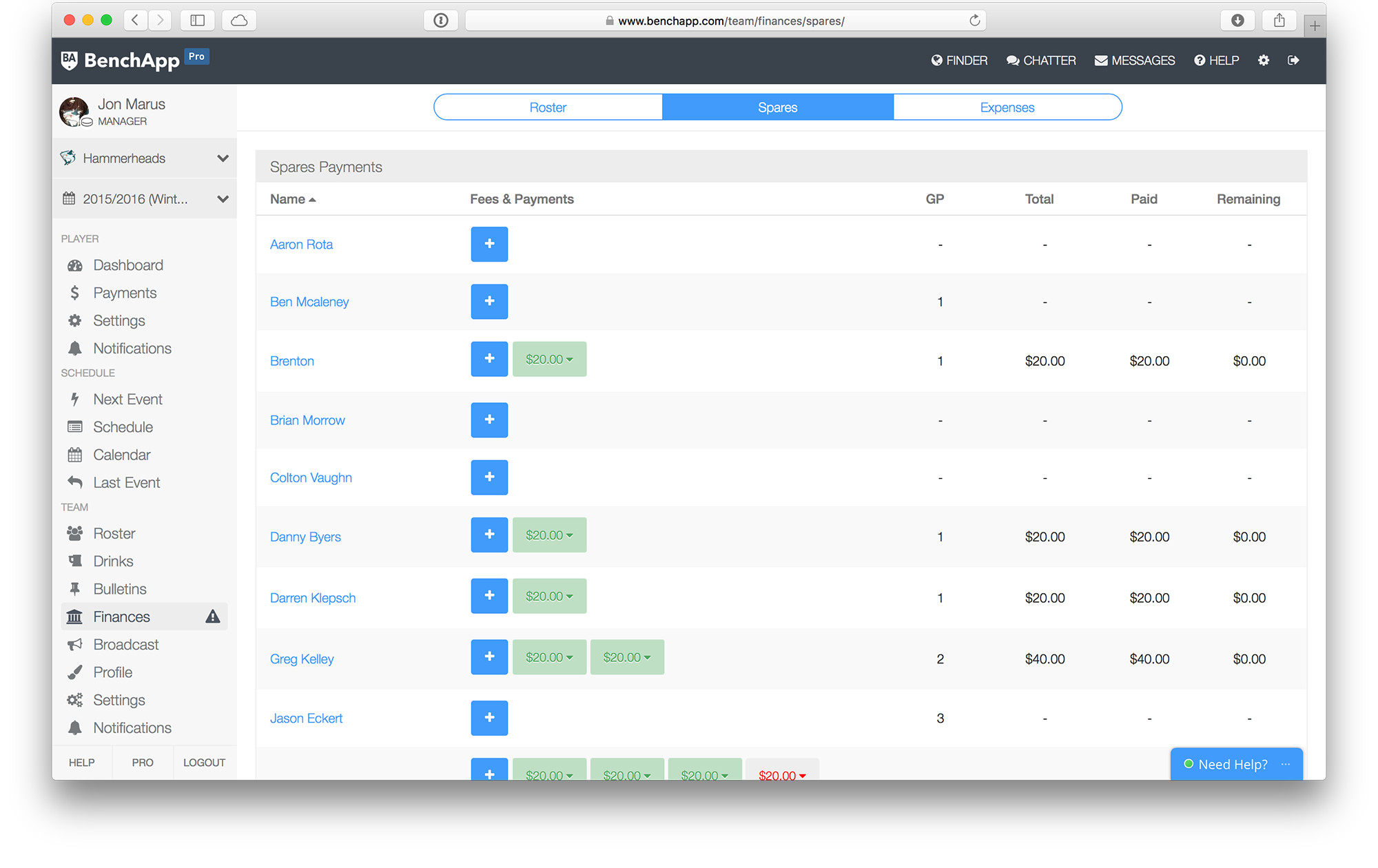 The Best Free Sports Team Manager - BenchApp